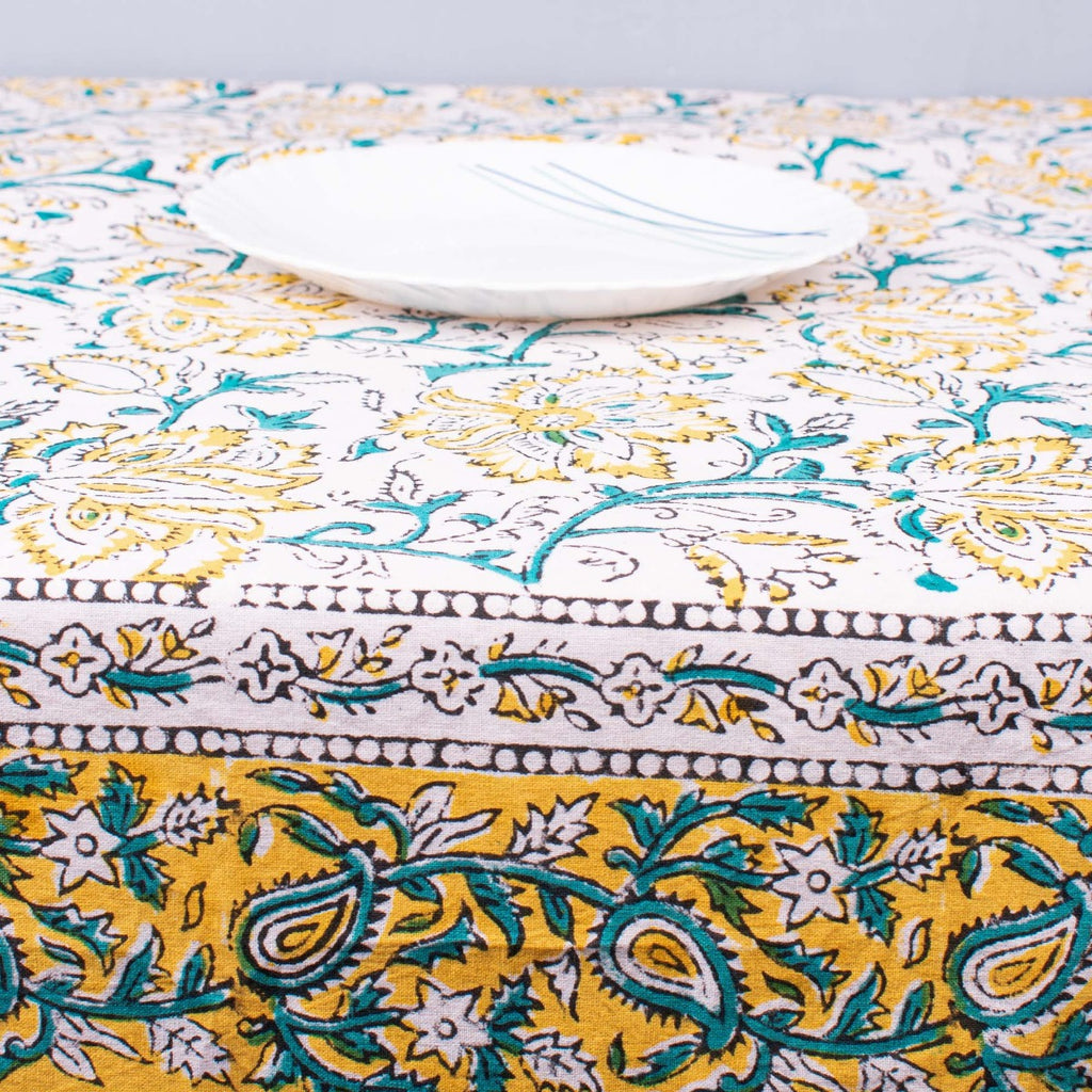 Flower Print Cotton Table Cloth Dinning Decorative Table Cover ...